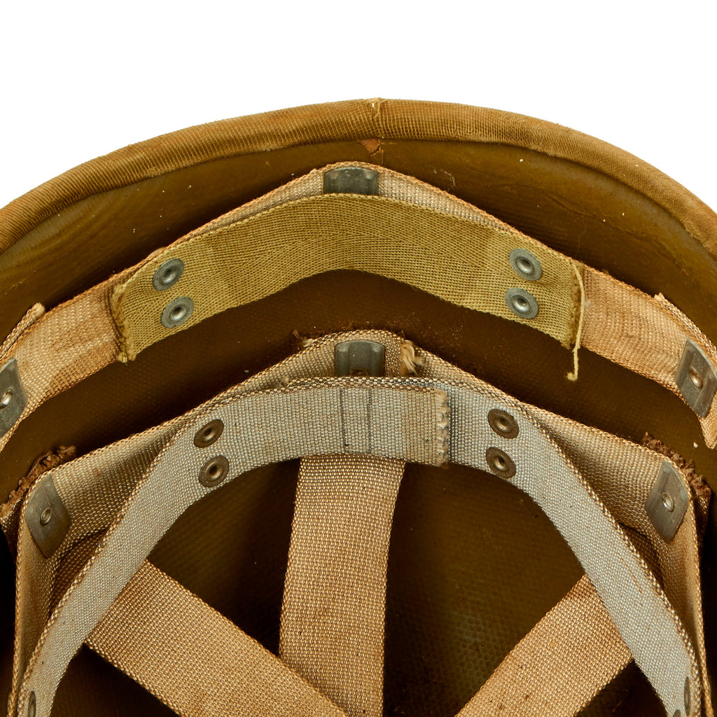 Original U.S. WWII Rare Hawley Paper Co M1 Helmet Liner With Rayon Sus ...