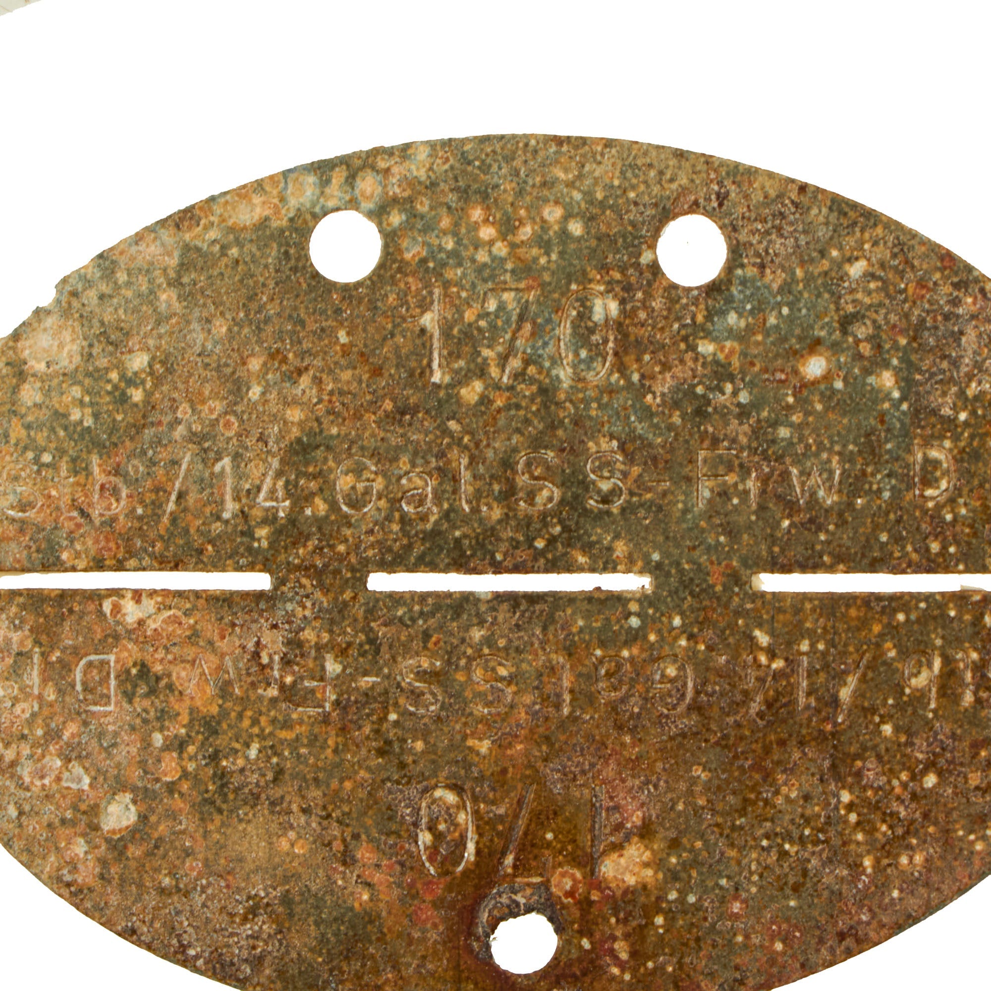 Original German WWII SS Identity Disc Dog Tag - 14th Waffen Grenadier ...