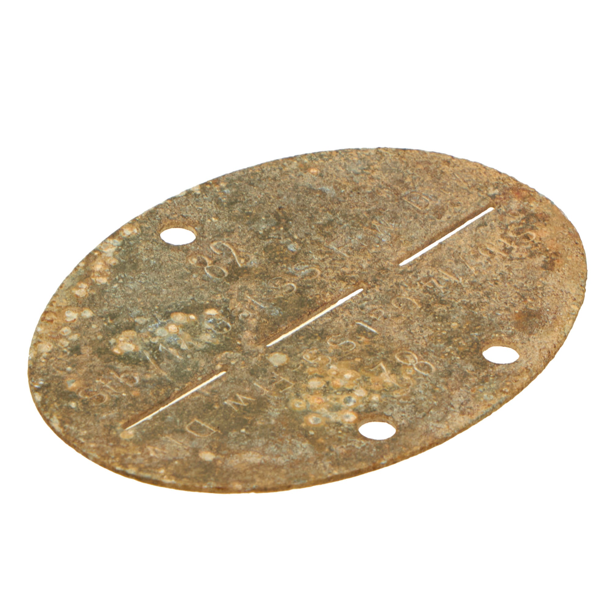 Original German WWII SS Identity Disc Dog Tag - 14th Waffen Grenadier ...