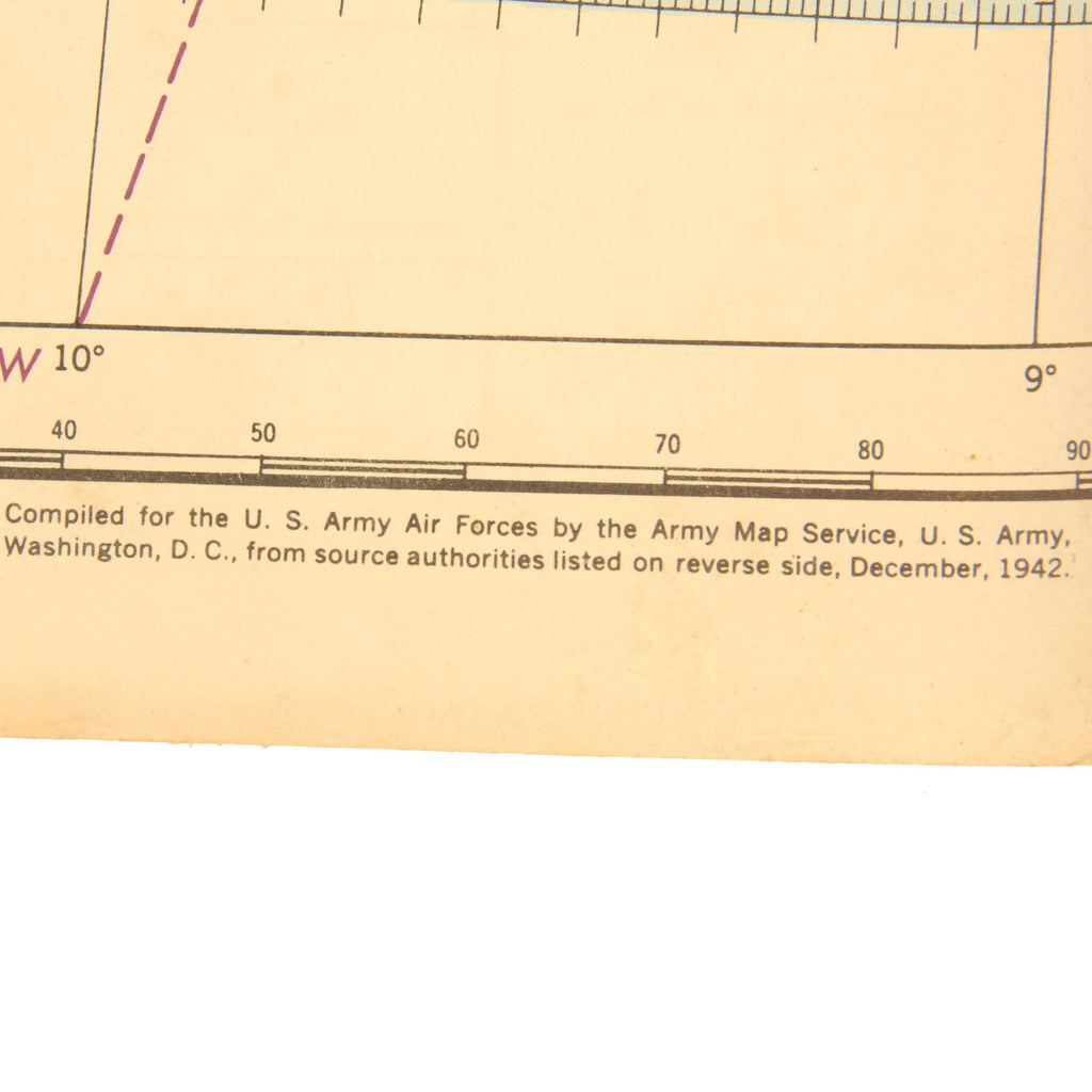 Original U.S. WWII US Army Air Forces Paper Map Lot - 6 Maps ...
