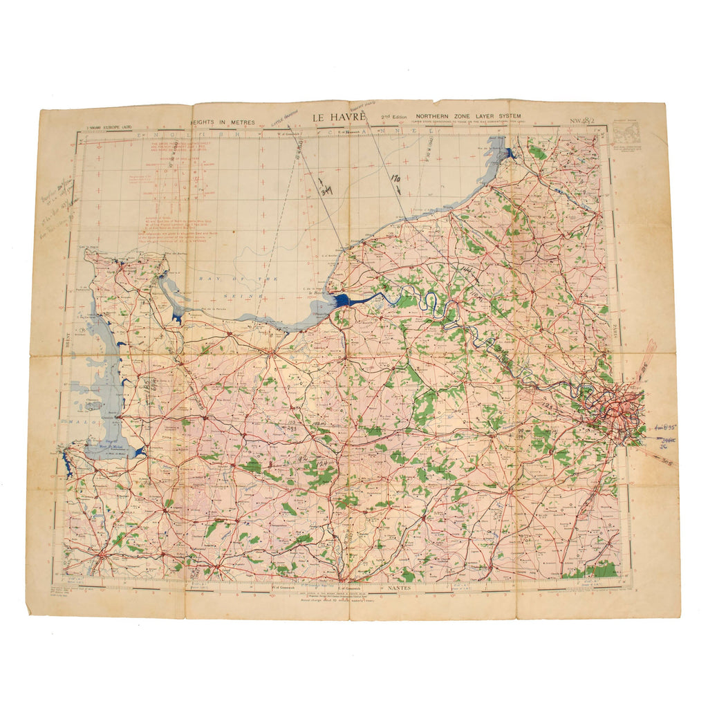 Original U.S. WWII US Army Air Forces Paper Map Lot - 6 Maps ...