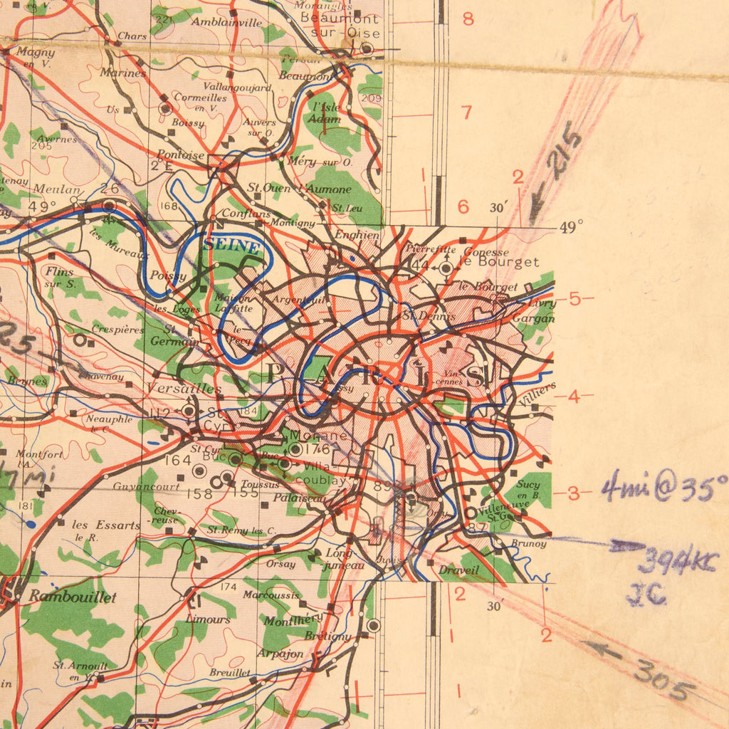 Original U.S. WWII US Army Air Forces Paper Map Lot - 6 Maps ...