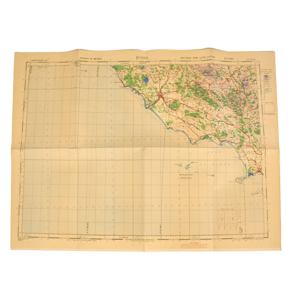 Original U.S. WWII US Army Air Forces Paper Map Lot - 6 Maps ...