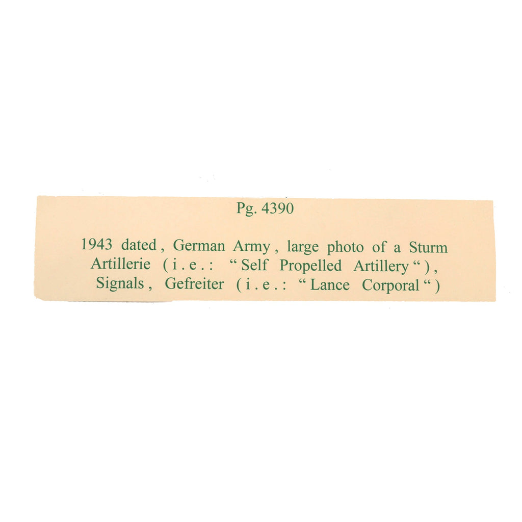 Original German WWII Heer Sturmartillerie Enlisted Signals Gefreiter R ...