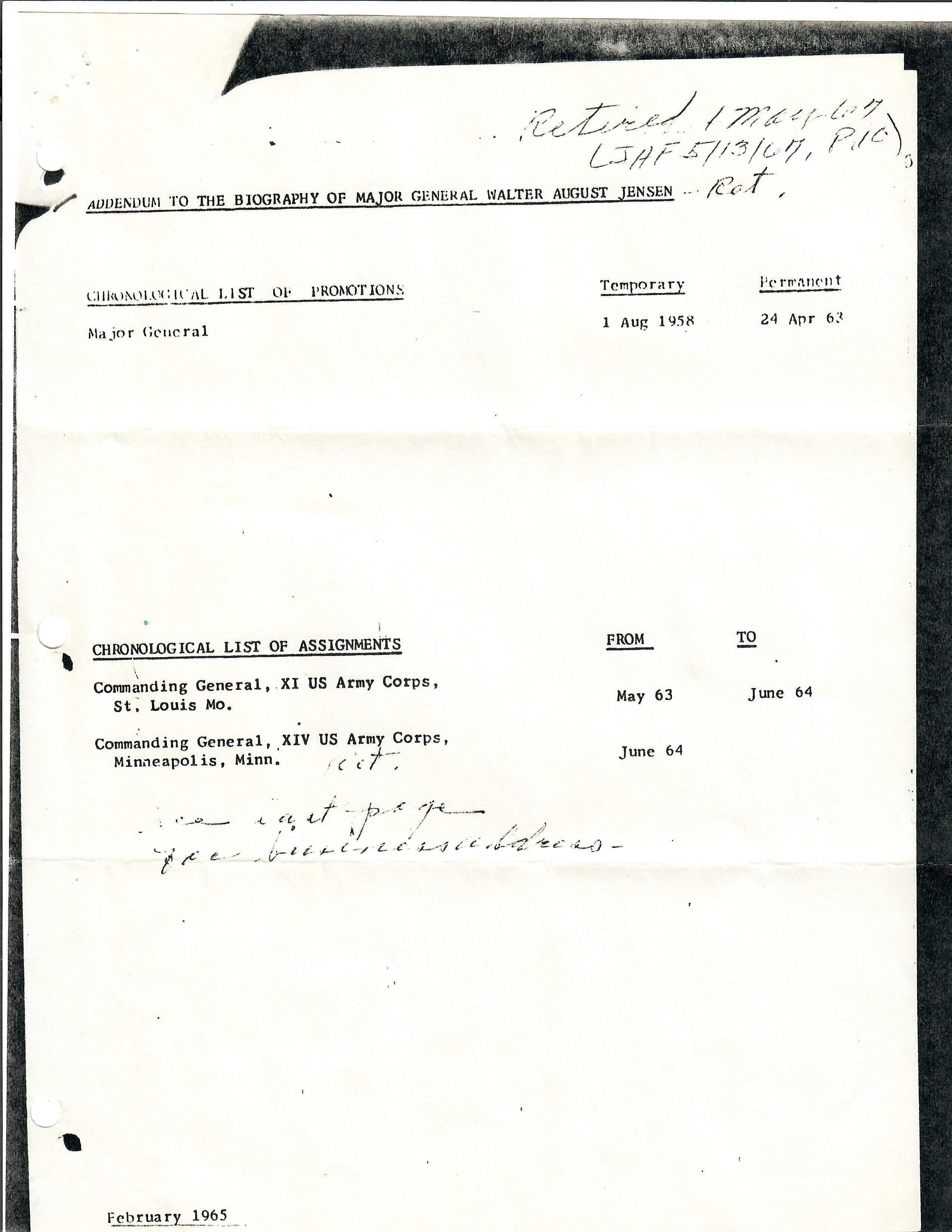 Original U.S. Vietnam War Major General Walter A. Jensen OG-107 “Type ...