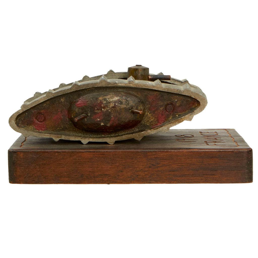 Original British WWI Trench Art Mk V Tank Model with Inscribed “1918 F ...