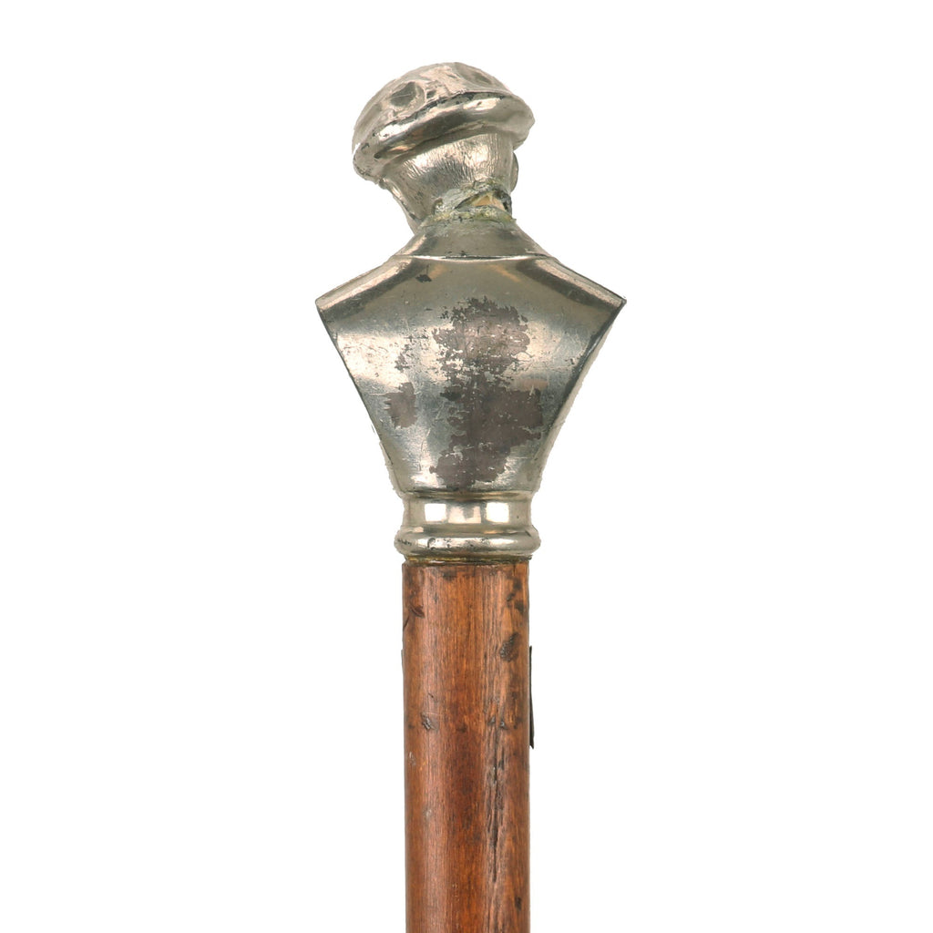 Original German WWII Leather Greatcoat & Swagger Stick Attributed to 4 ...