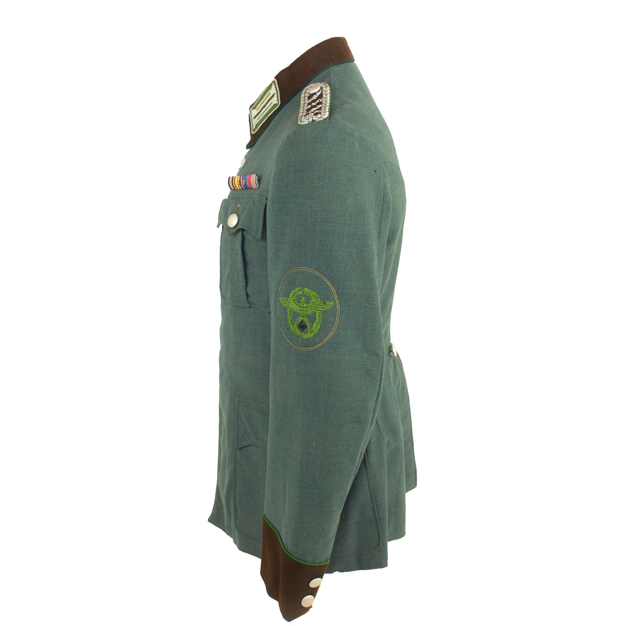 Original German WWII Schutzpolizei Meister NCO's M36 Field Tunic with ...