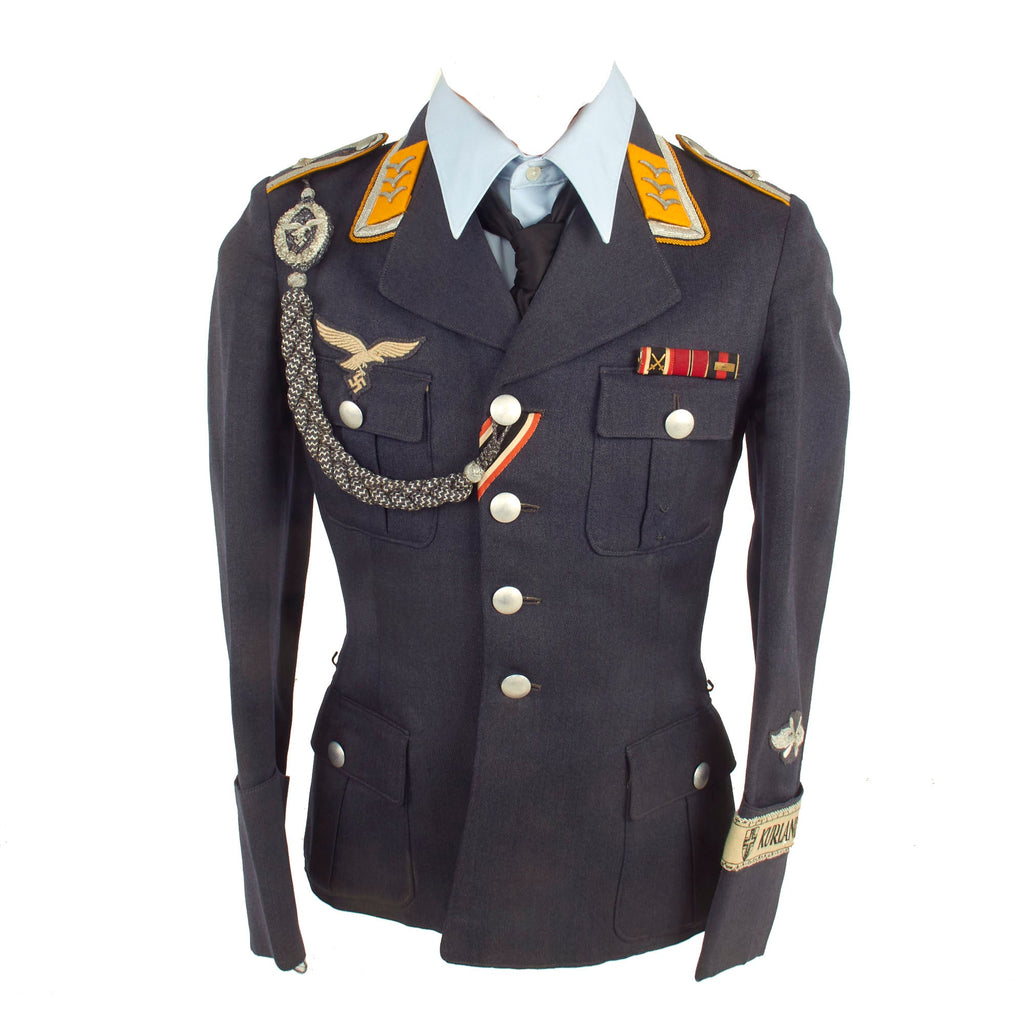 Original German WWII Luftwaffe Feldwebel Georg Gebauer NCO Uniform Tun ...