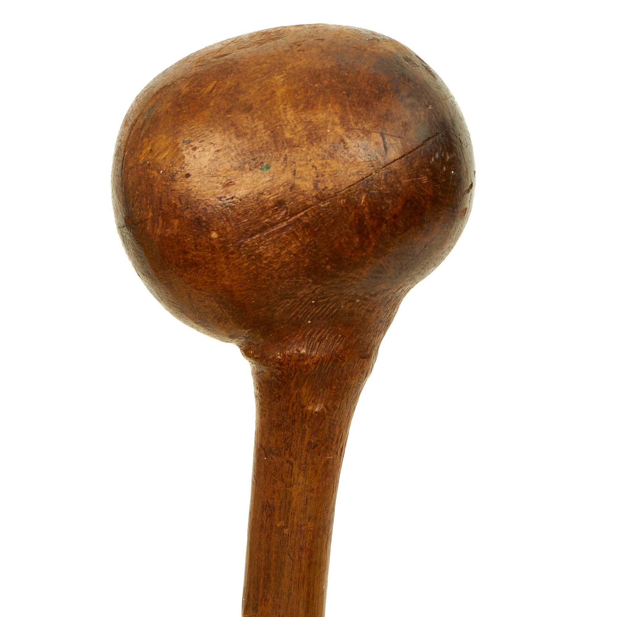 Original Victorian Era Zulu Warrior Knobkerrie War Club with 3 ½” Diam ...