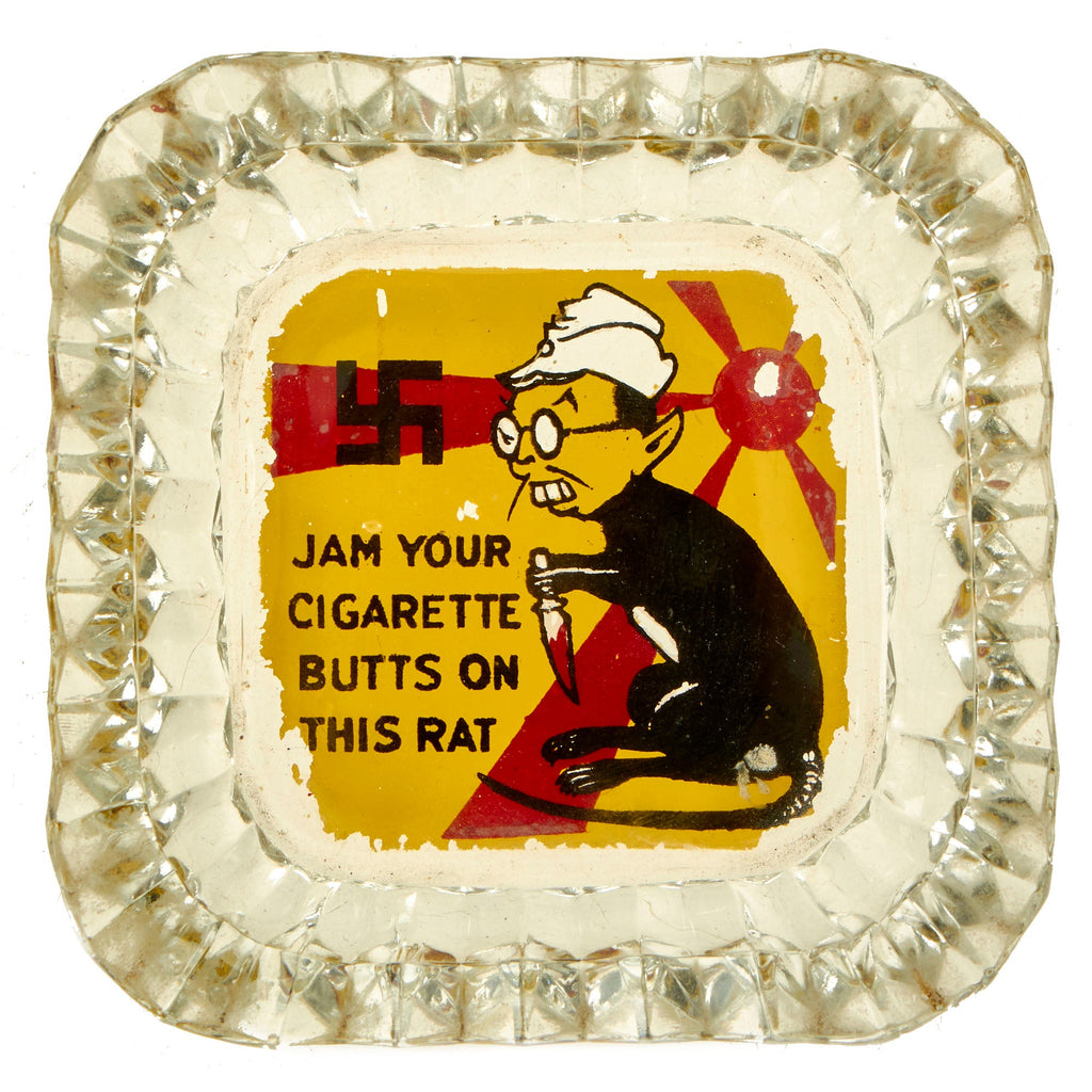 Original U.S. WWII Homefront Pair of Anti-Axis Japanese Ashtrays - 2 I ...