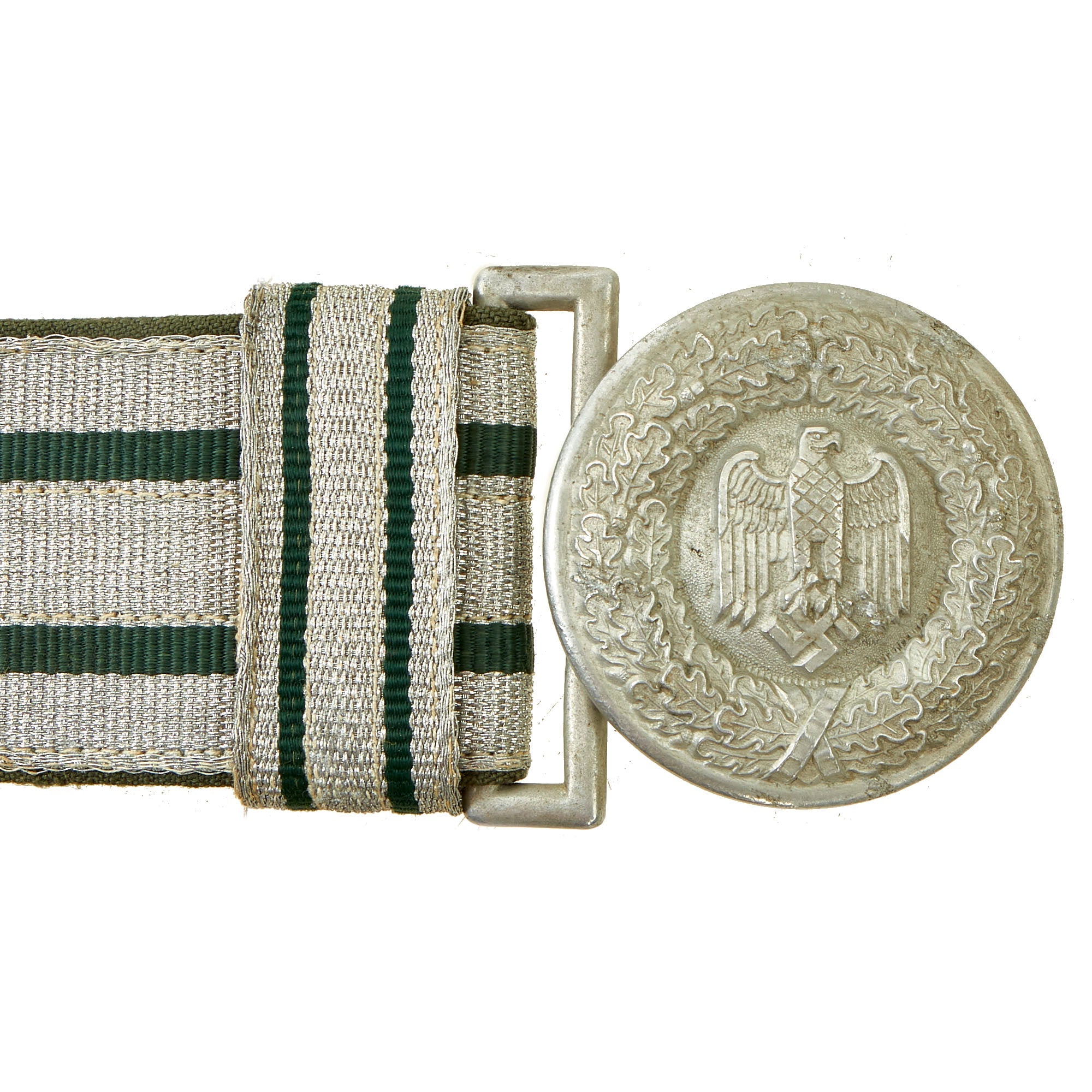 Original German WWII Heer Army Officer's Dress Brocade Belt with Buckl ...