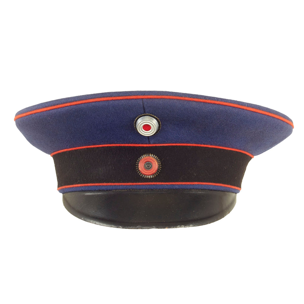 Original Imperial German WWI Dark Blue Artillery Officer Visor Cap Wit ...