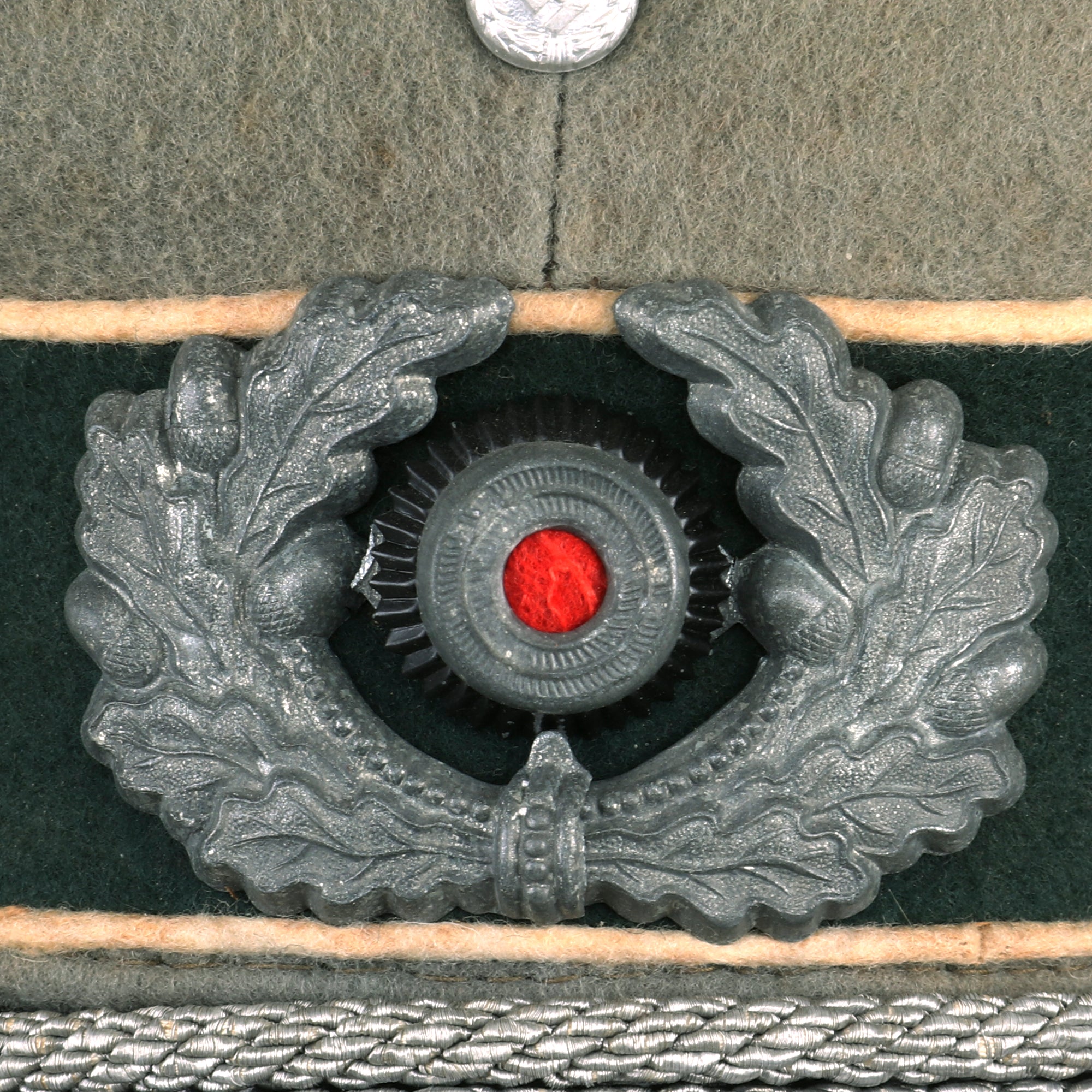 Original German WWII Service Used Army Heer Infantry Officers Schirmmü ...