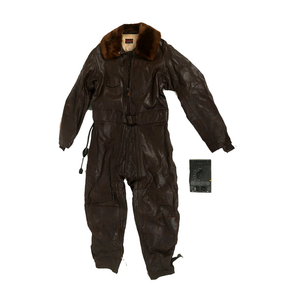 Original U.S. WWII Navy CFN-24 Colvinex Leather Heavy Flight Suit With ...