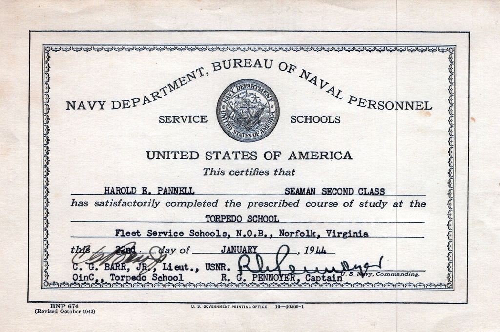 Original U.S. WWII Balao-Class Submarine USS Parche (SS-384) Battle Fl ...