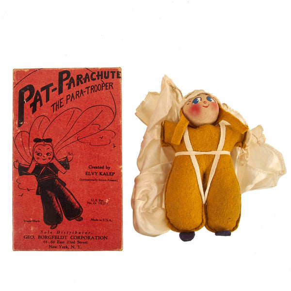 Original U.S. WWII Pat-Parachute The Para-Trooper Cloth Doll with Para ...