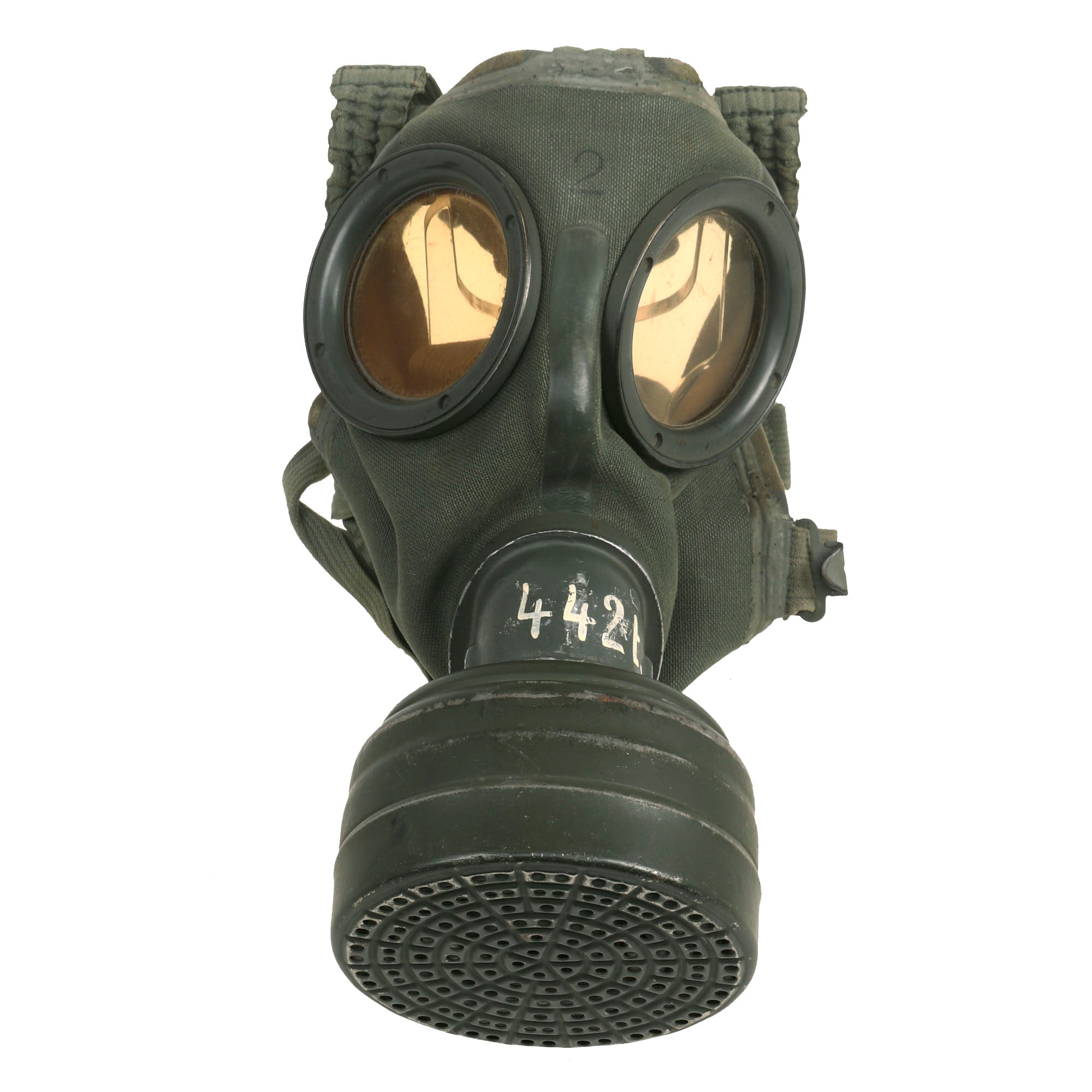 Original German WWII Named M30 2nd Model Size 2 Gas Mask with Fe 37 Fi ...
