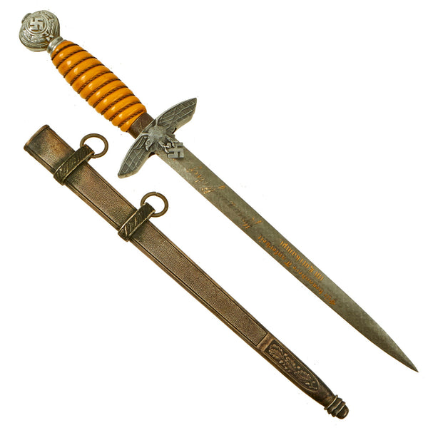 Original WWII German 2nd Model Luftwaffe Dagger with High End Replica ...