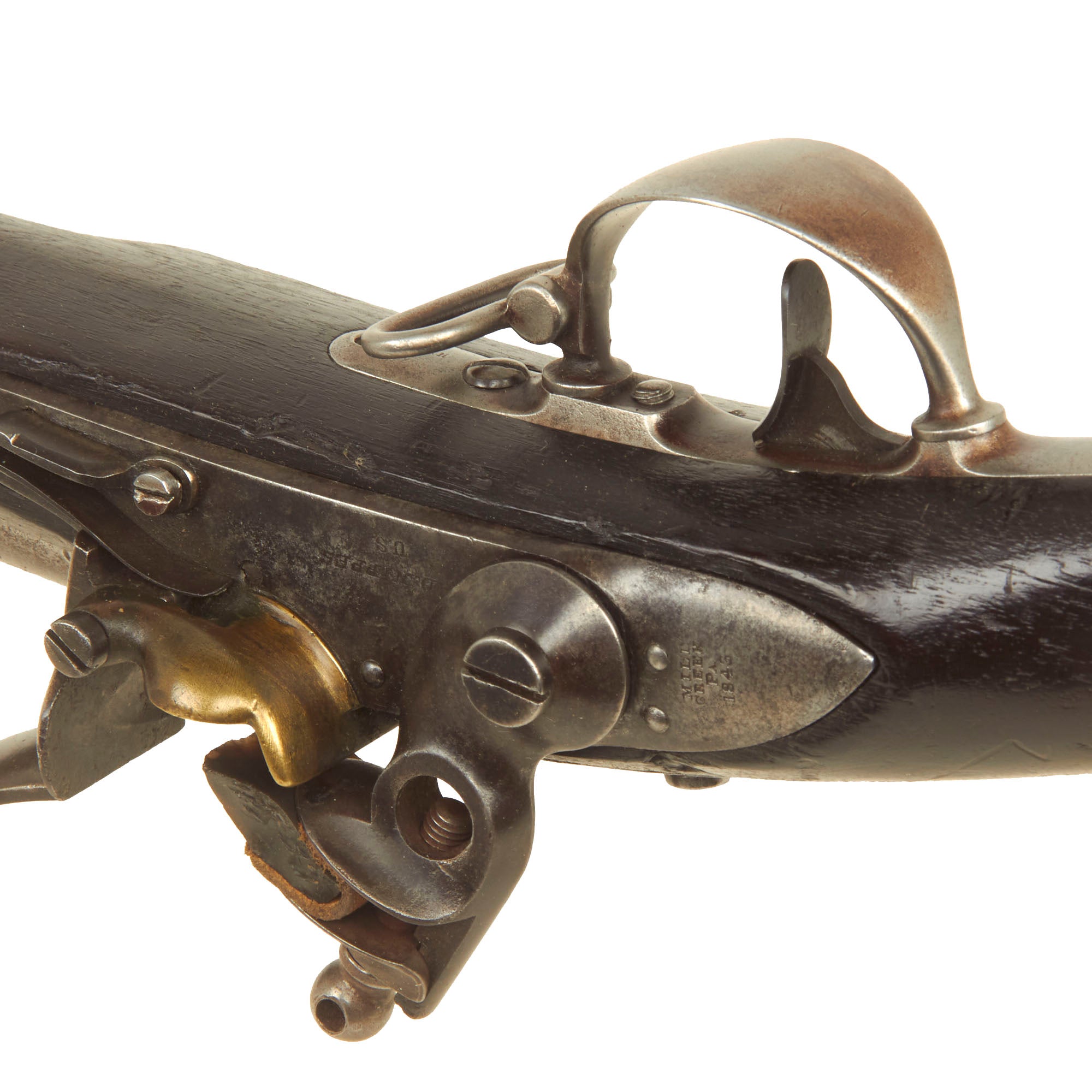 Original Rare U.S. Springfield Model 1840 Flintlock Contract Musket by ...