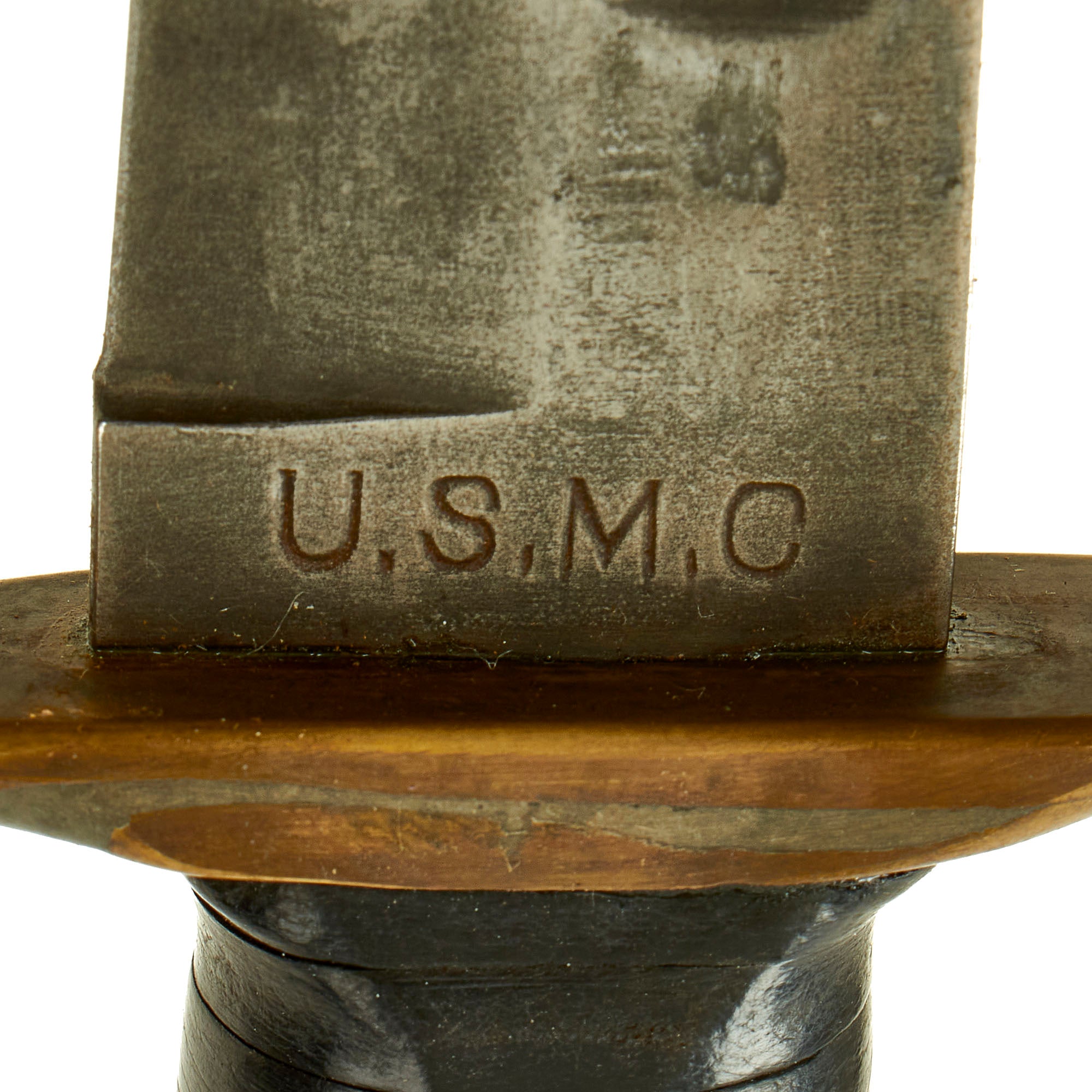 Original U.S. WWII USMC Modified KA-BAR Knife with Engraved Slogans ...