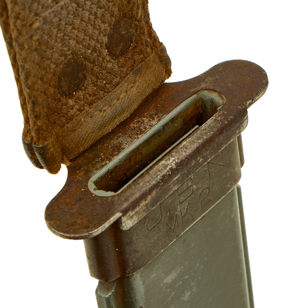 Original U.S. WWII USMC Modified KA-BAR Knife with Engraved Slogans ...