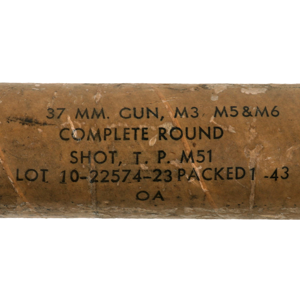 Original U.S. WWII Inert 37mm M80 Armor-Piercing Round For The Brownin ...