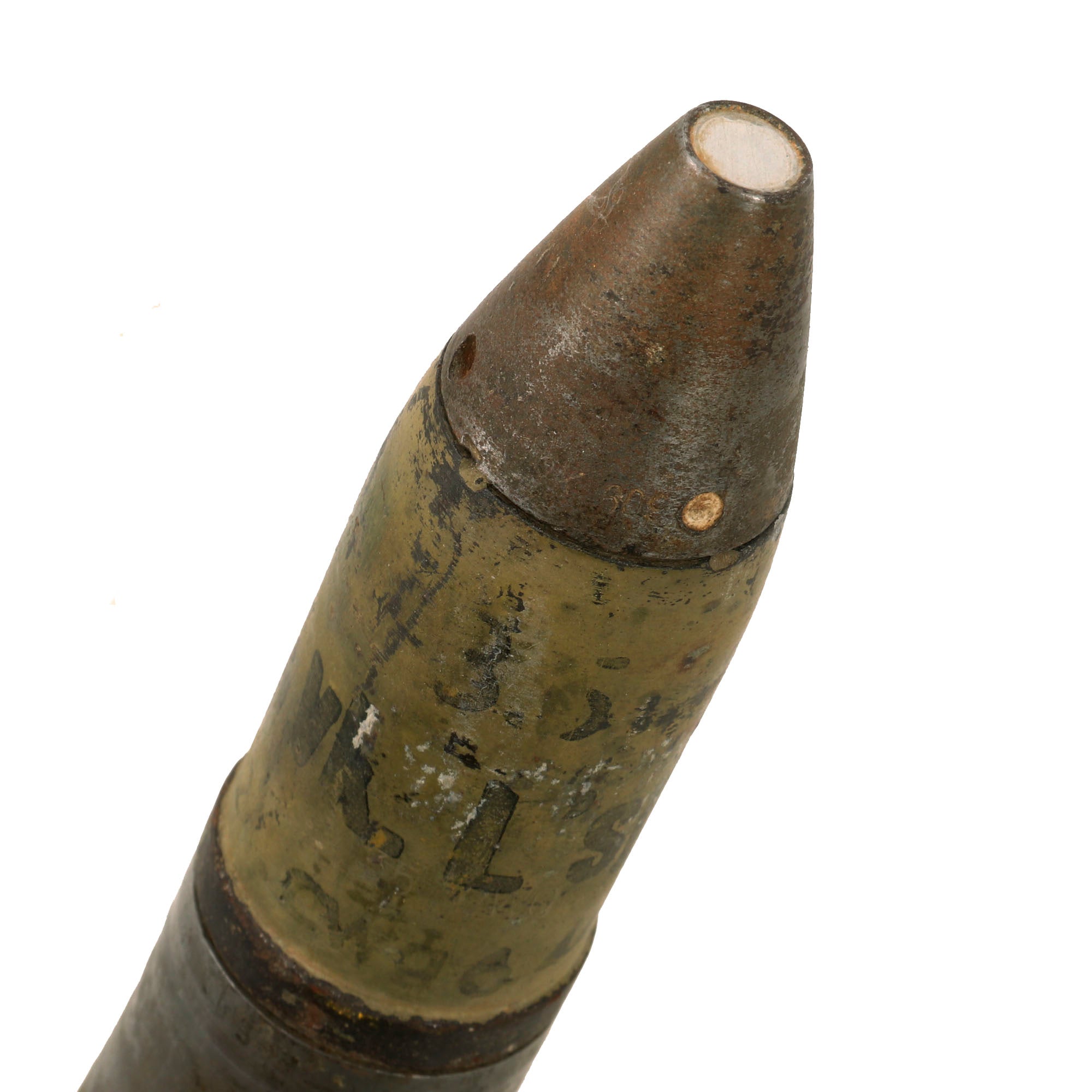 Original German WWII Inert 3.7cm Flak 18 Anti-Aircraft Round - Dated 1 ...