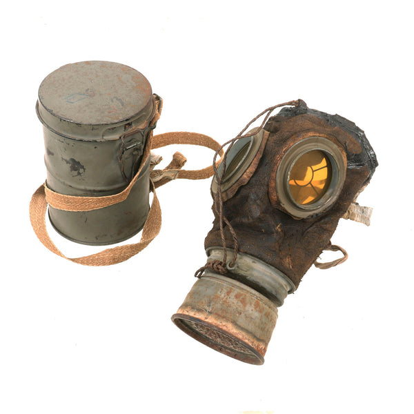 Original Imperial German WWI M1917 Ledermaske Gas Mask with Can ...