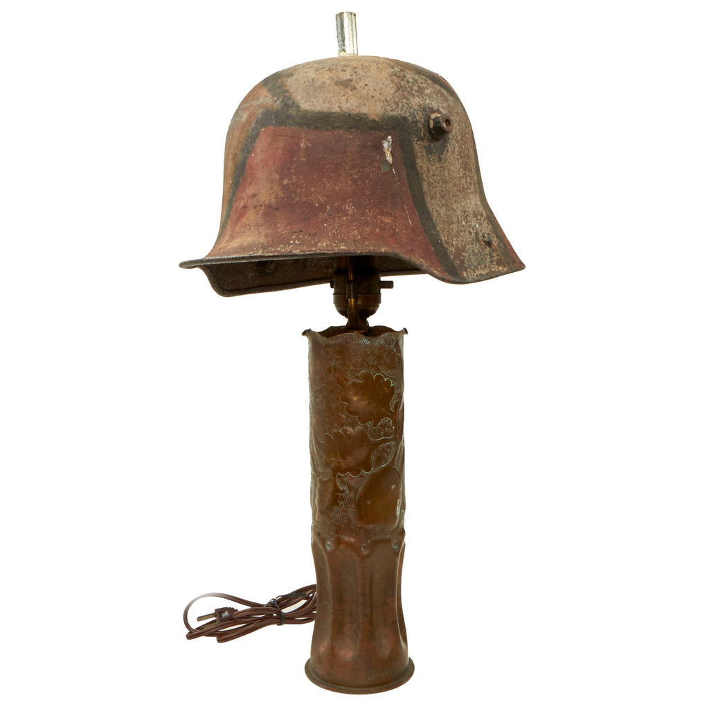 Original German WWI Artillery Shell Casing Trench Art Lamp with Camouf ...