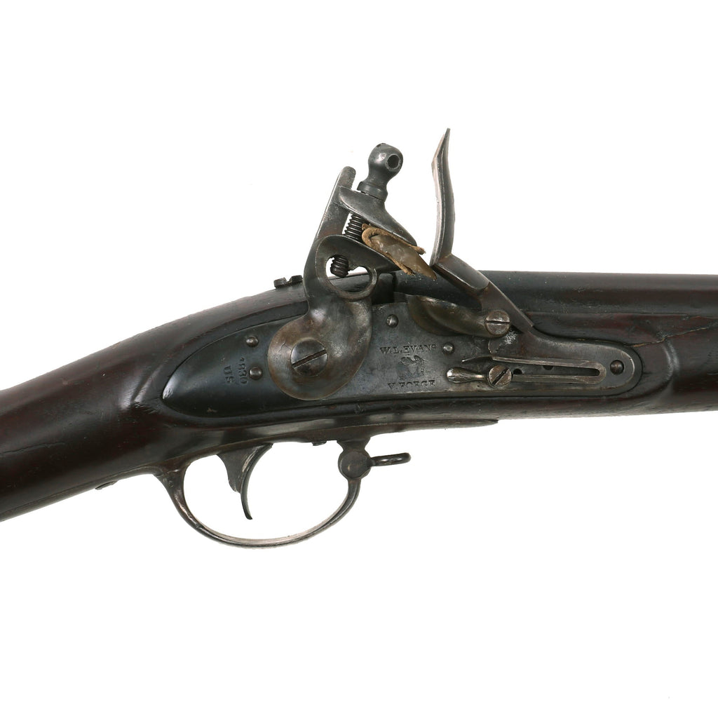 Original Rare U.S. Model 1822 Flintlock Contract Musket by W. L. Evans ...