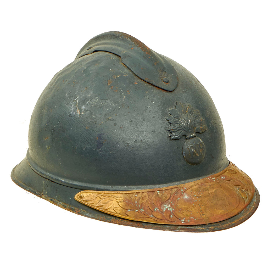 Original French WWI Issue Model 1915 Adrian Helmet in Horizon Blue wit – International Military ...