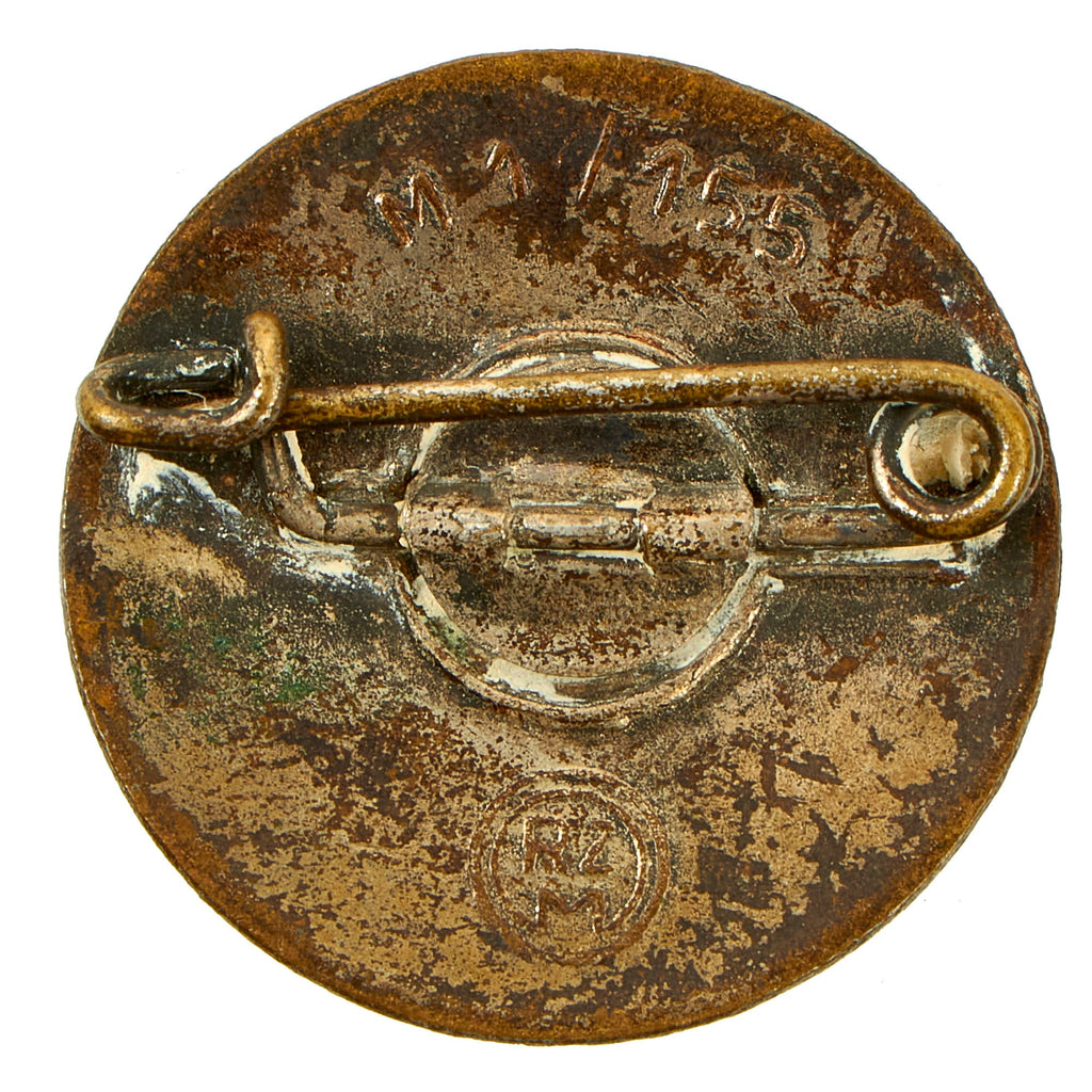 Original German WWII NSDAP Party Enamel Membership Badge Pin by Schwer ...