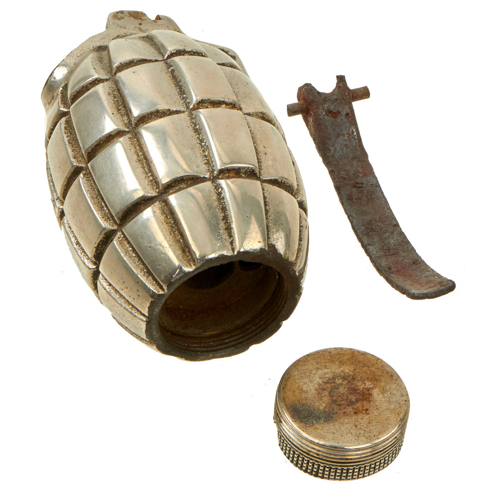 Original British WWI Inert Mills Bomb No. 5 MKI Grenade - Chrome / Nic ...