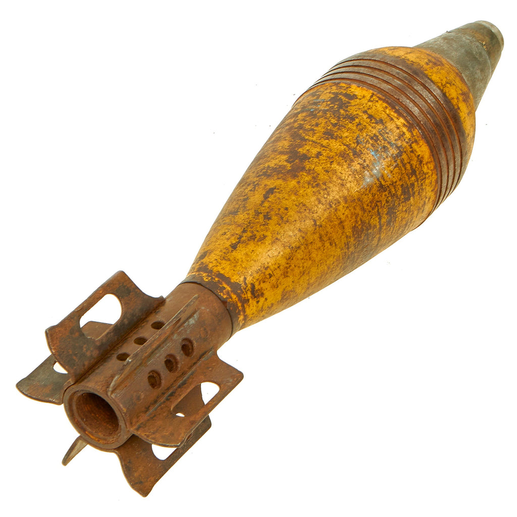 Original U.S. WWII INERT 81mm M43A1 HE Mortar Round With M52A2 PD Fuze ...