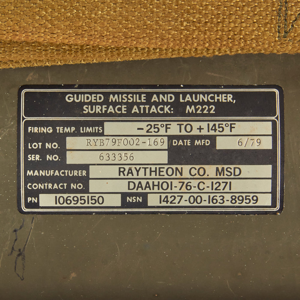 Original U.S. Gulf War M57 Dragon Anti-Tank Guided Missile Launcher TR ...