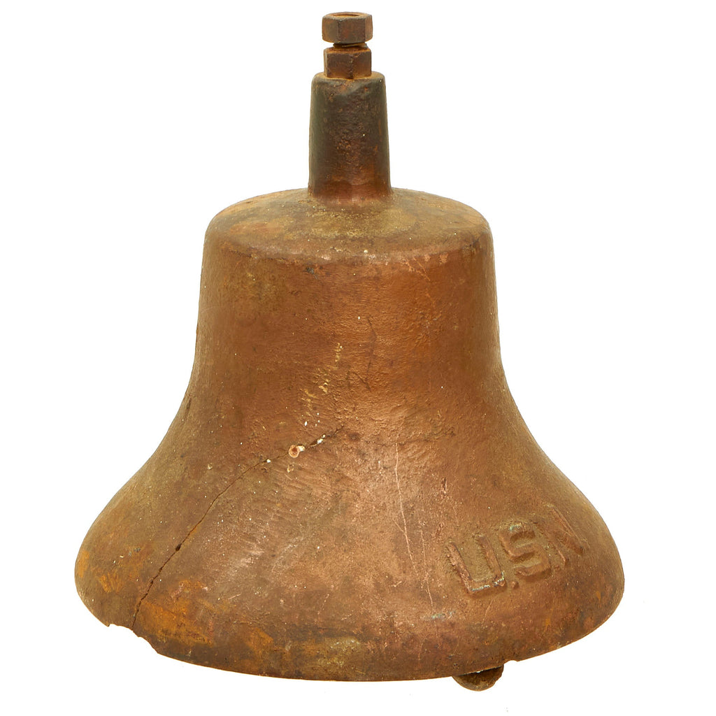 Original U.S. WWII U.S.N. Marked Cast Iron Navy Quarterdeck Bell ...