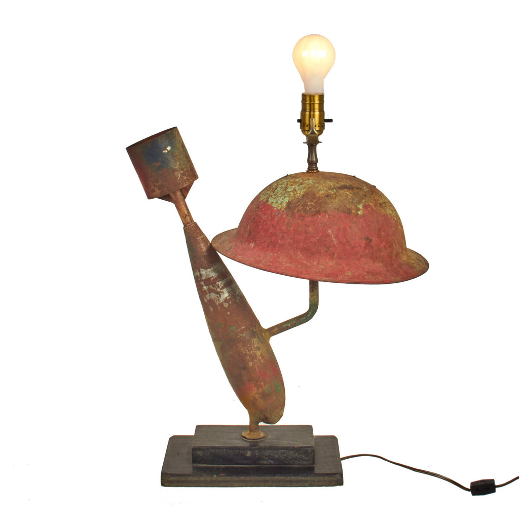 Original British WWI “Trench Art” Lamp Constructed Out Of Mk 1 Brodie ...
