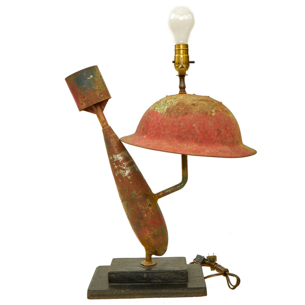 Original British WWI “Trench Art” Lamp Constructed Out Of Mk 1 Brodie ...