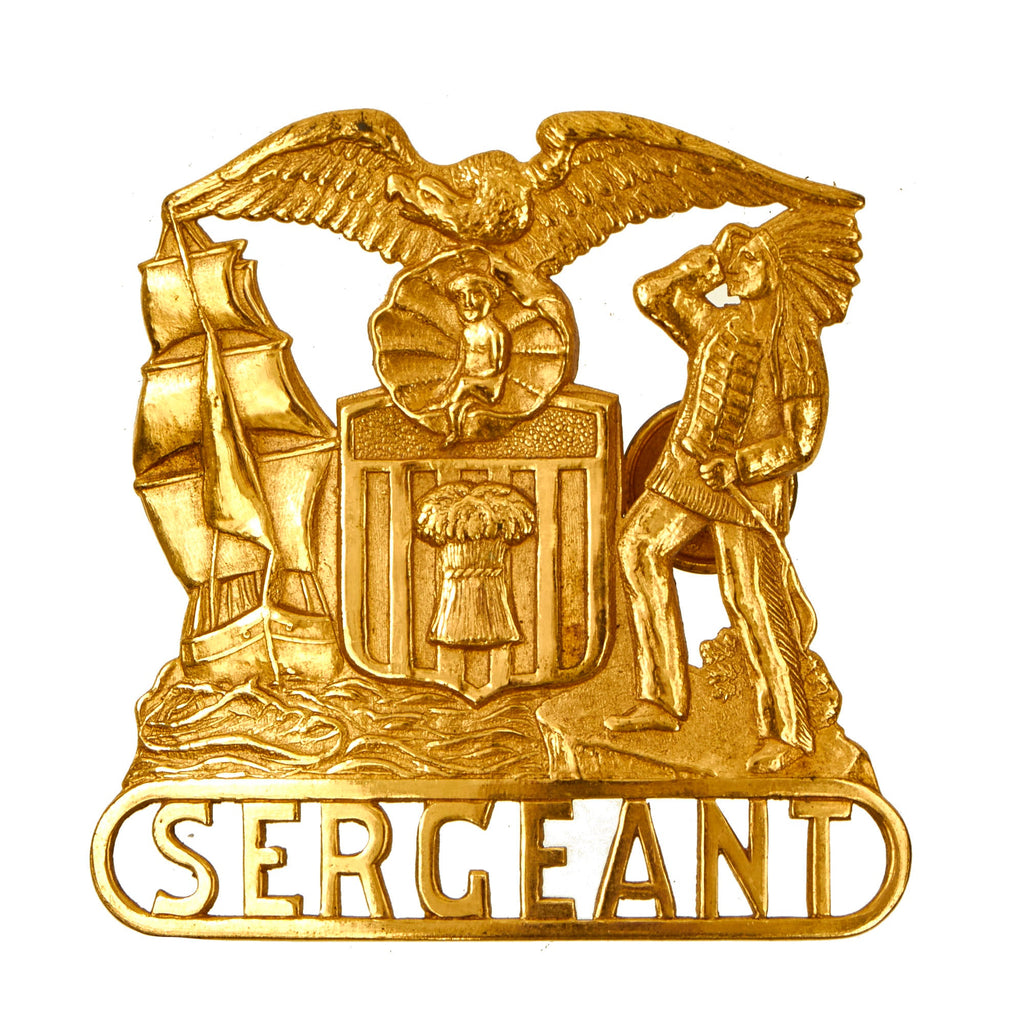 Original U.S. Law Enforcement & Fire Department Cap / Chest Badge Insi ...