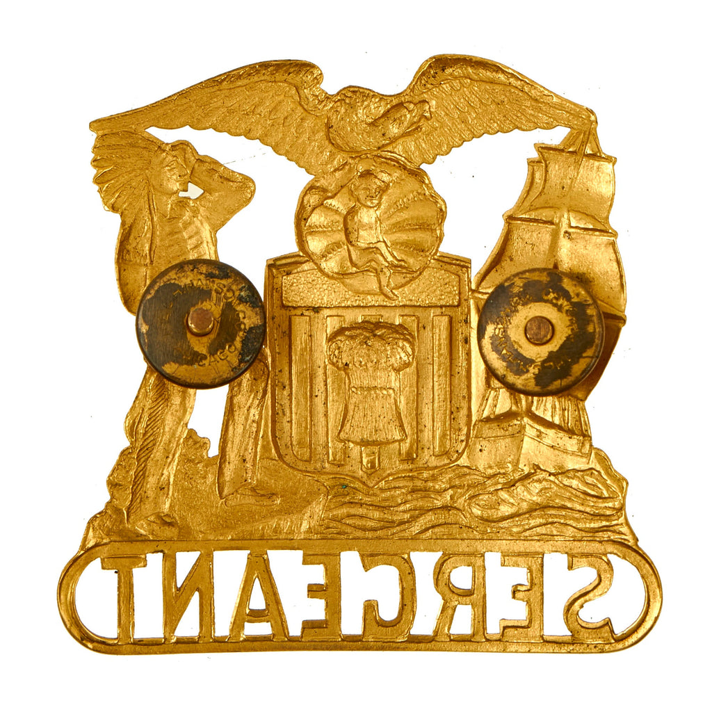 Original U.S. Law Enforcement & Fire Department Cap / Chest Badge Insi ...
