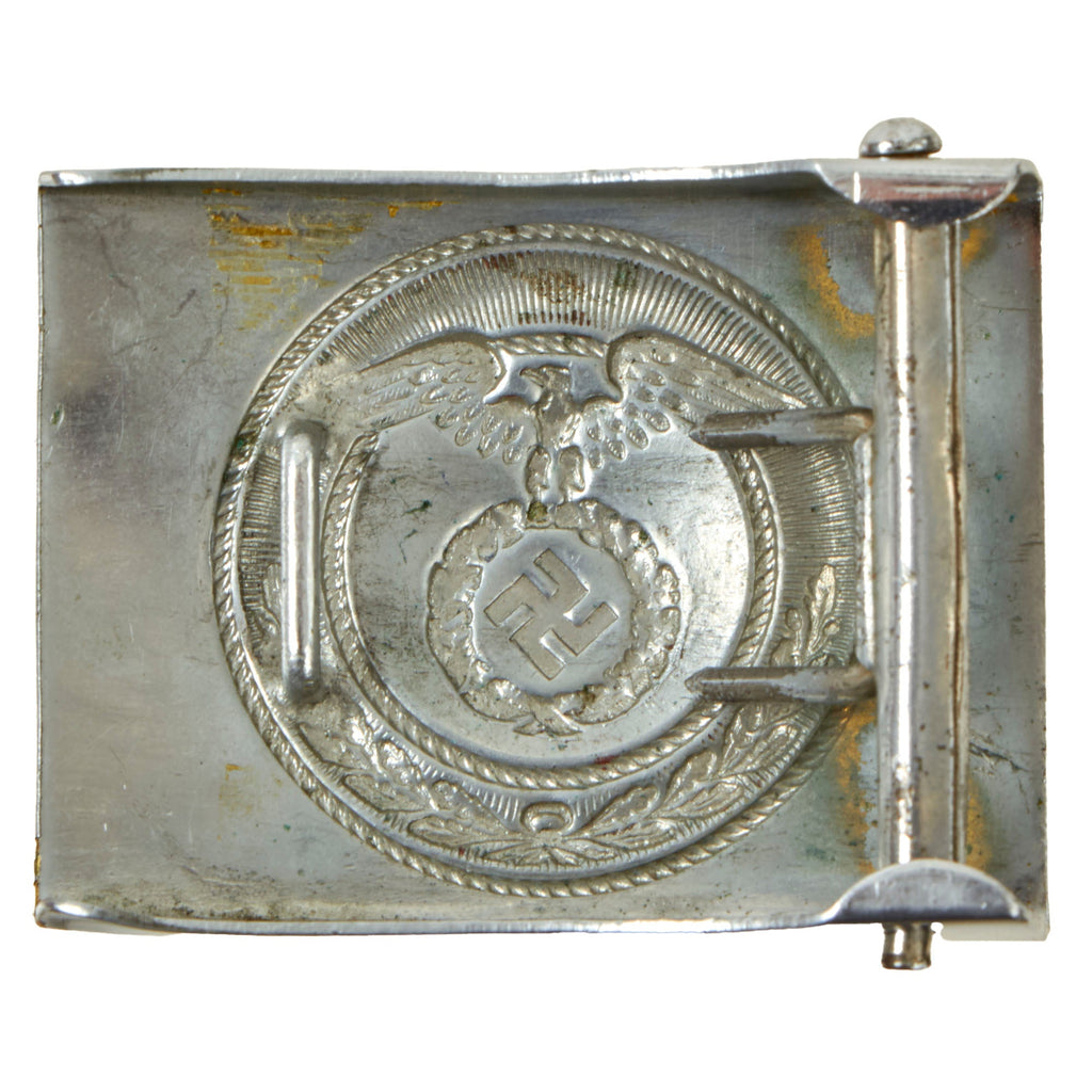 Original German WWII Service Used Belt Buckle Grouping with NSDAP Lead ...