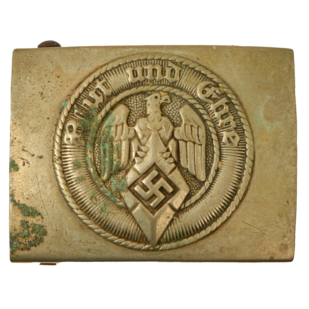 Original German WWII Service Used Belt Buckle Grouping with NSDAP Lead ...