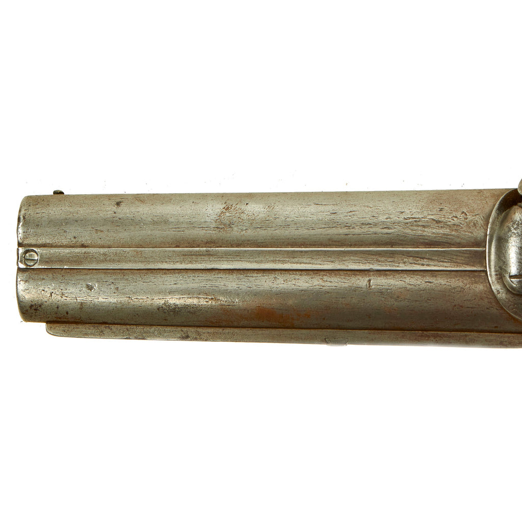 Original British Over and Under Double Barrel Howdah Percussion Pistol ...