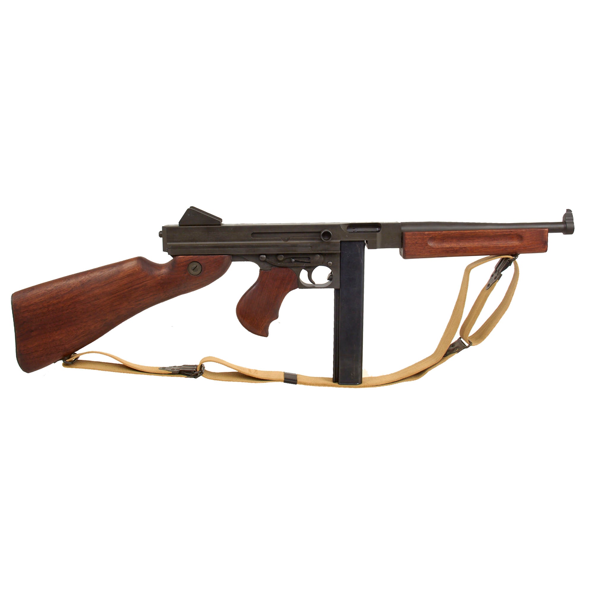 Original U.S. WWII Thompson M1 Display SMG with Non-Firing Steel Recei ...