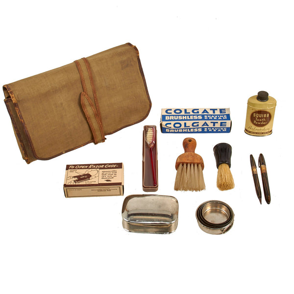Original U.S. WWII Era Toiletry Hygiene Bag Kit With Unused Contents ...