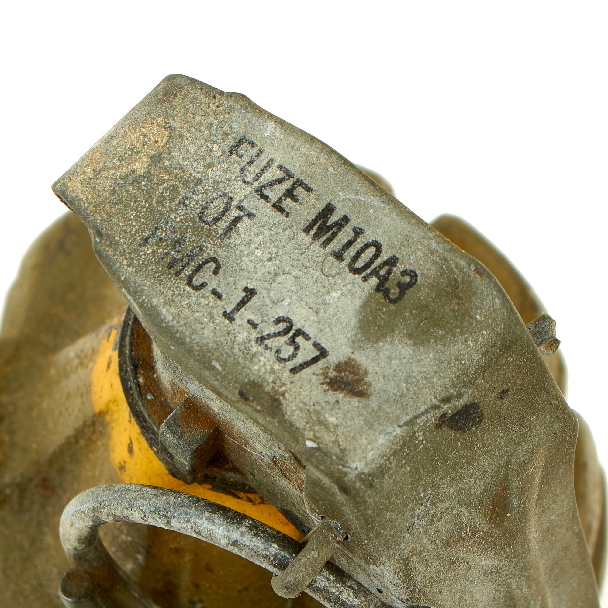 Original U.S. WWII Inert MkII Pineapple Grenade with Yellow Ring, M10A ...