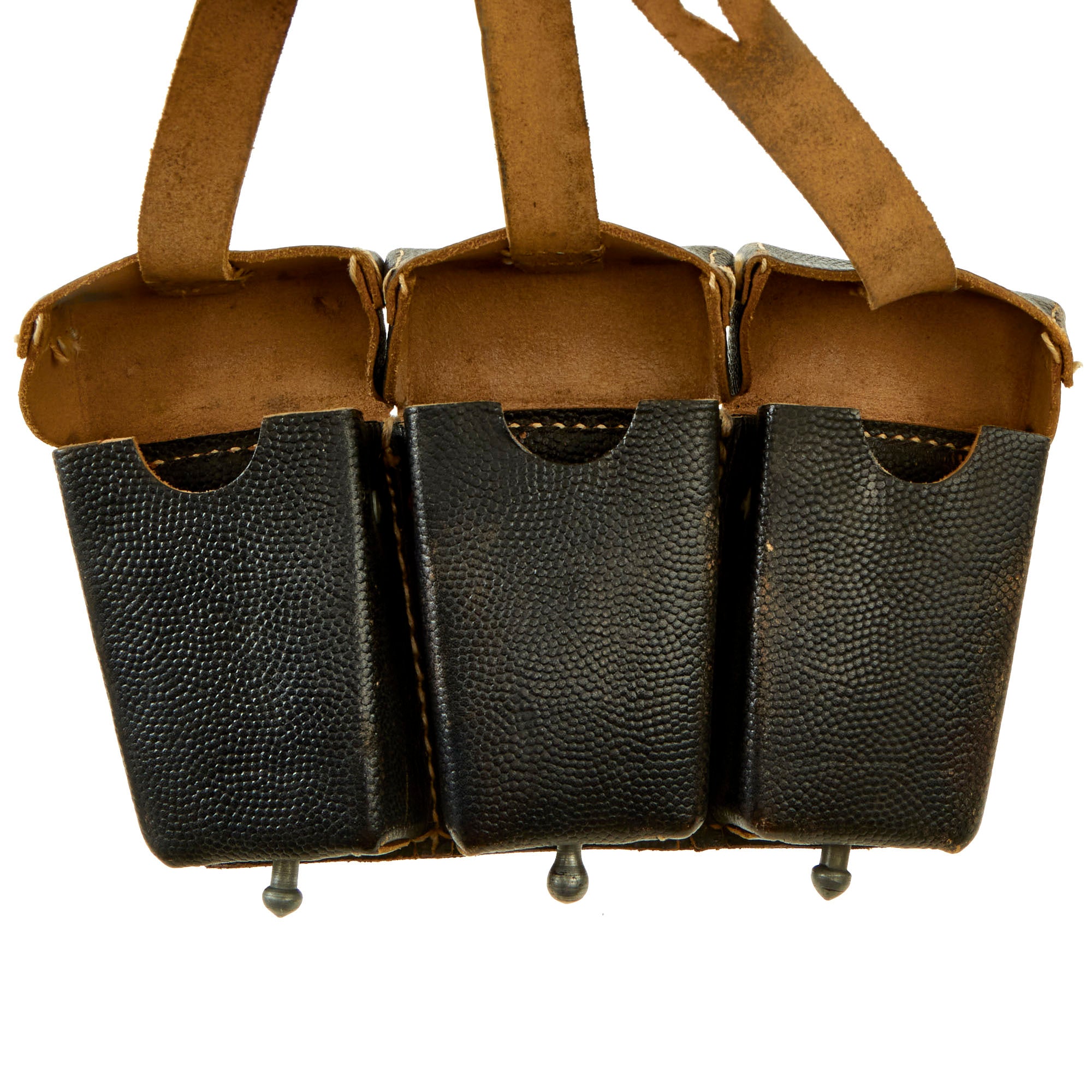 Original German WWII Matched Set of Two Unissued Black Leather Mauser ...