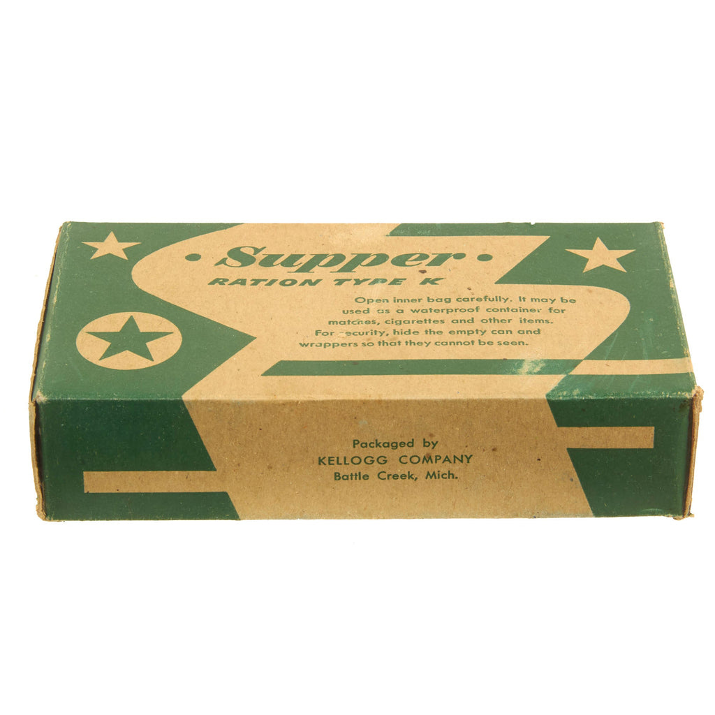 Original U.S. WWII Unopened K-Ration "Morale Series" Supper Meal Unit ...