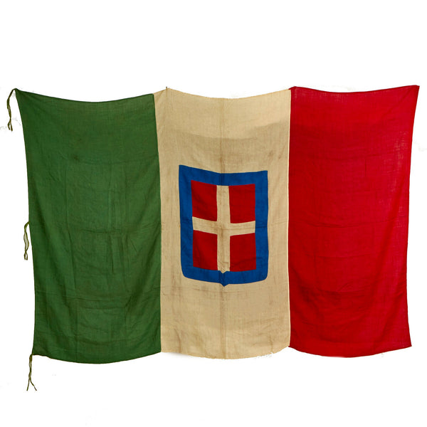 Original Italian WWII Large Kingdom of Italy Flag With Savoy Coat of A ...